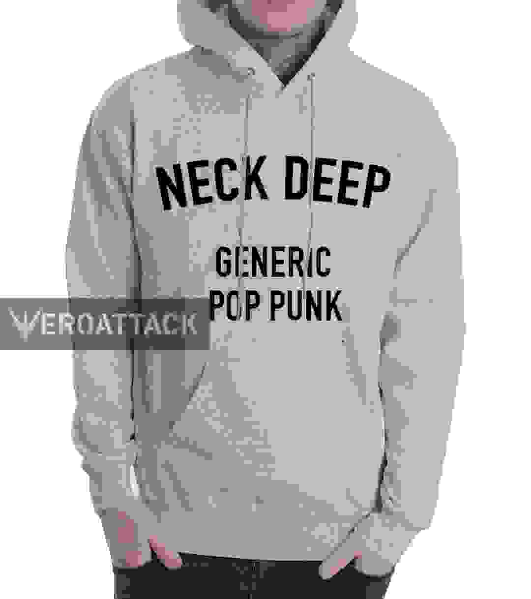 neck deep generic pop punk grey color Hoodies